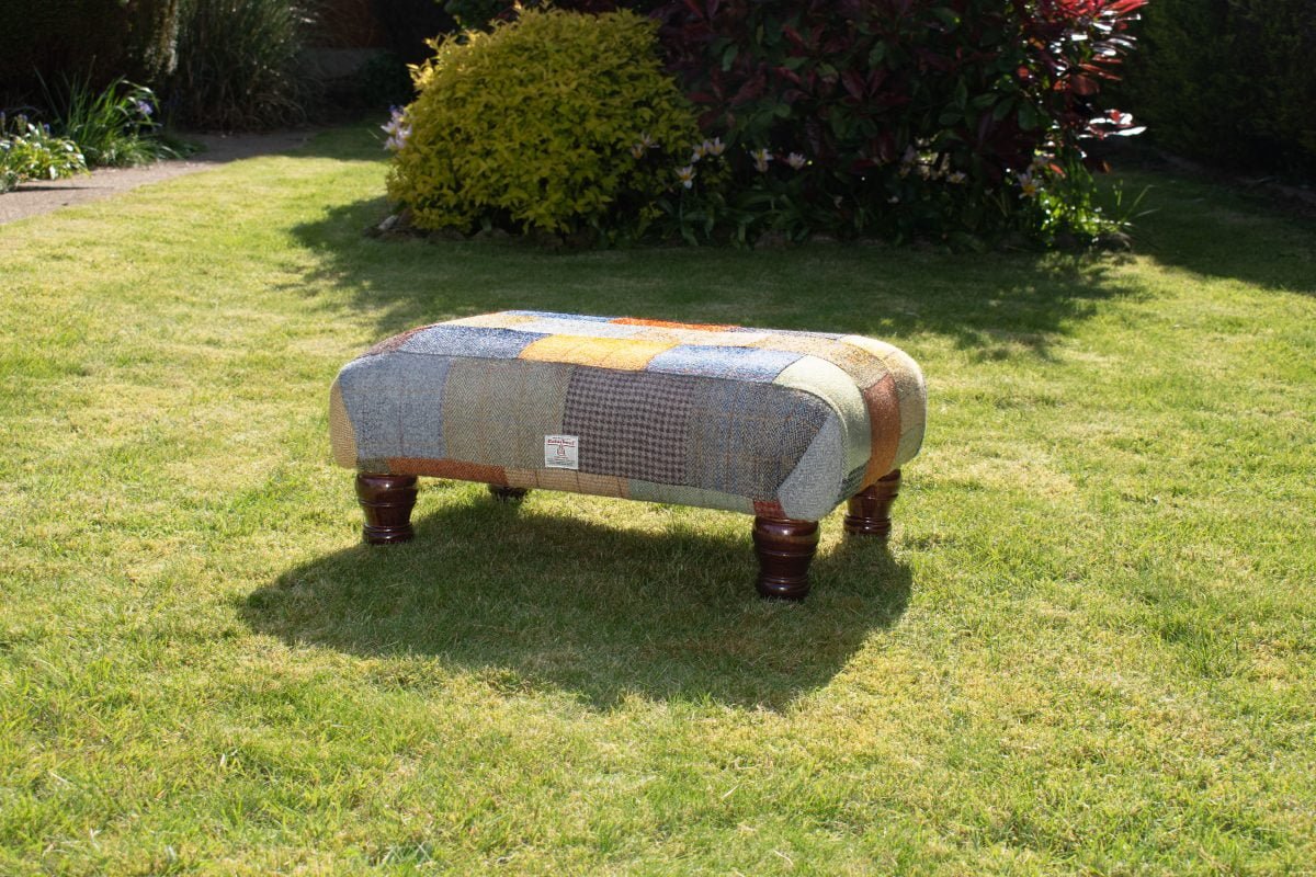 Sherwood Patchwork Tweed Footstool - Forest & Fell | Country Home ...